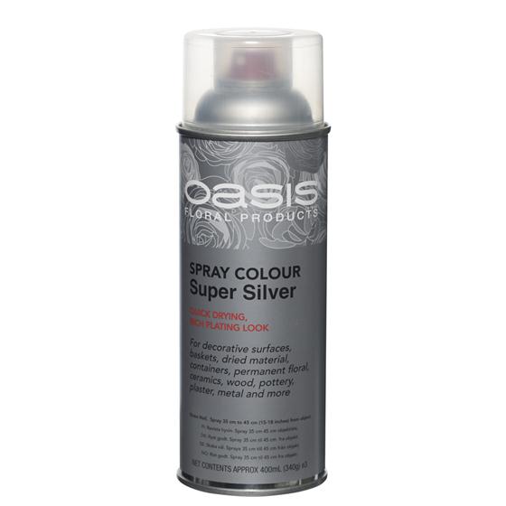 Super Silver Floral Spray Paint Colour - Oasis item code: 30-05344